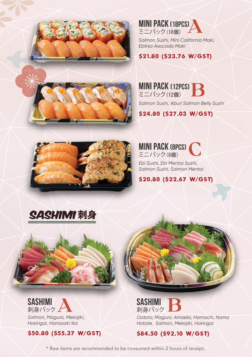 Sushi Tei Takeaway Menu | Singapore